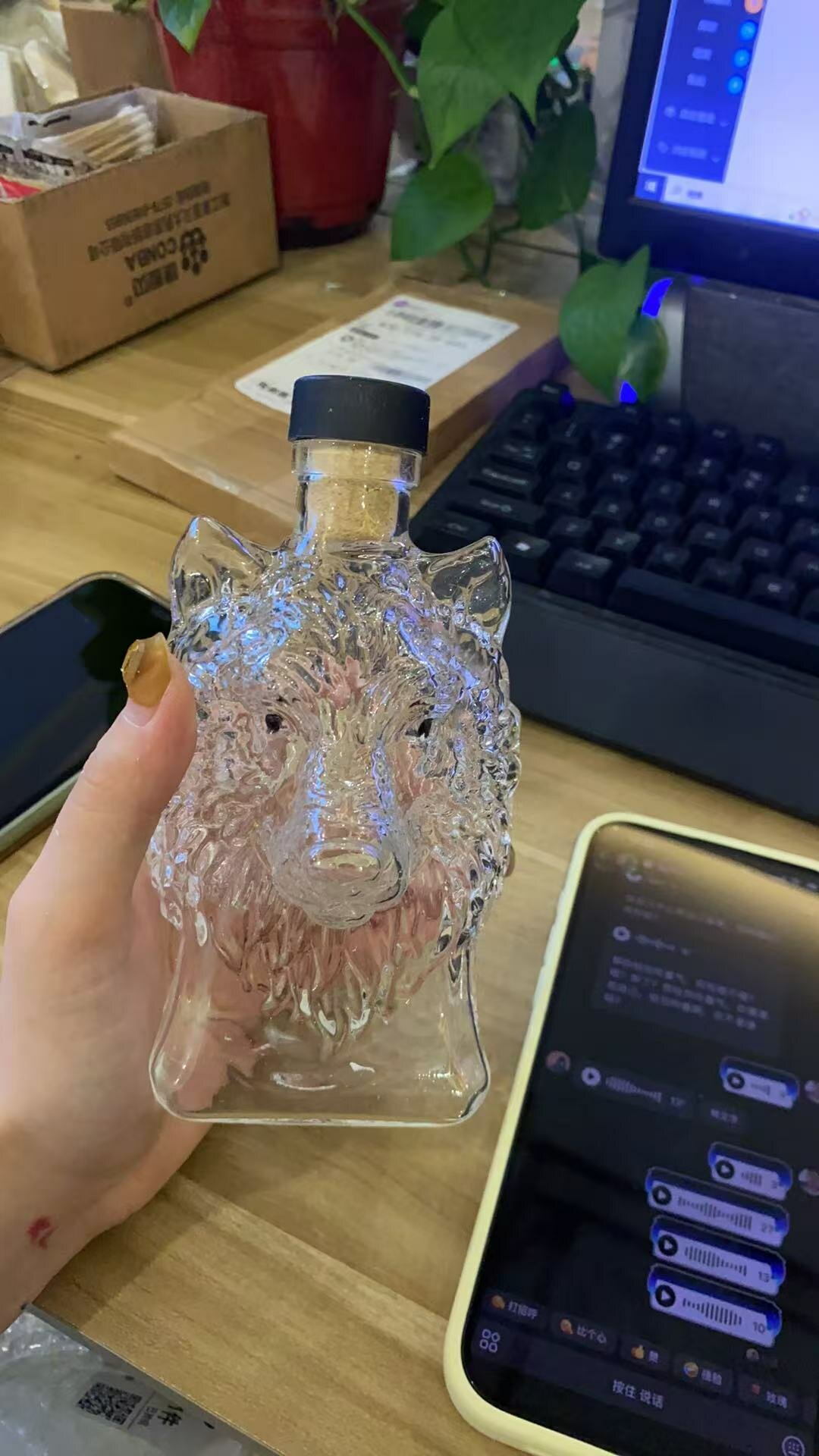 Кросс-бордерная забавная бутылка виски с французским бульдогом