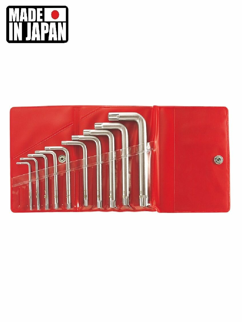 Сделано в Японии. Набор профессиональных ключей EIGHT TXL-10 с головкой TORX