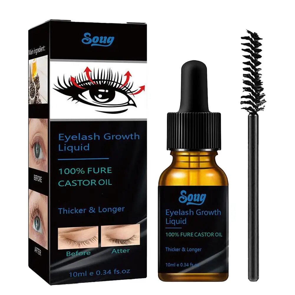 Сыворотка для роста ресниц и бровей eelhoe с касторовым маслом 10 мл