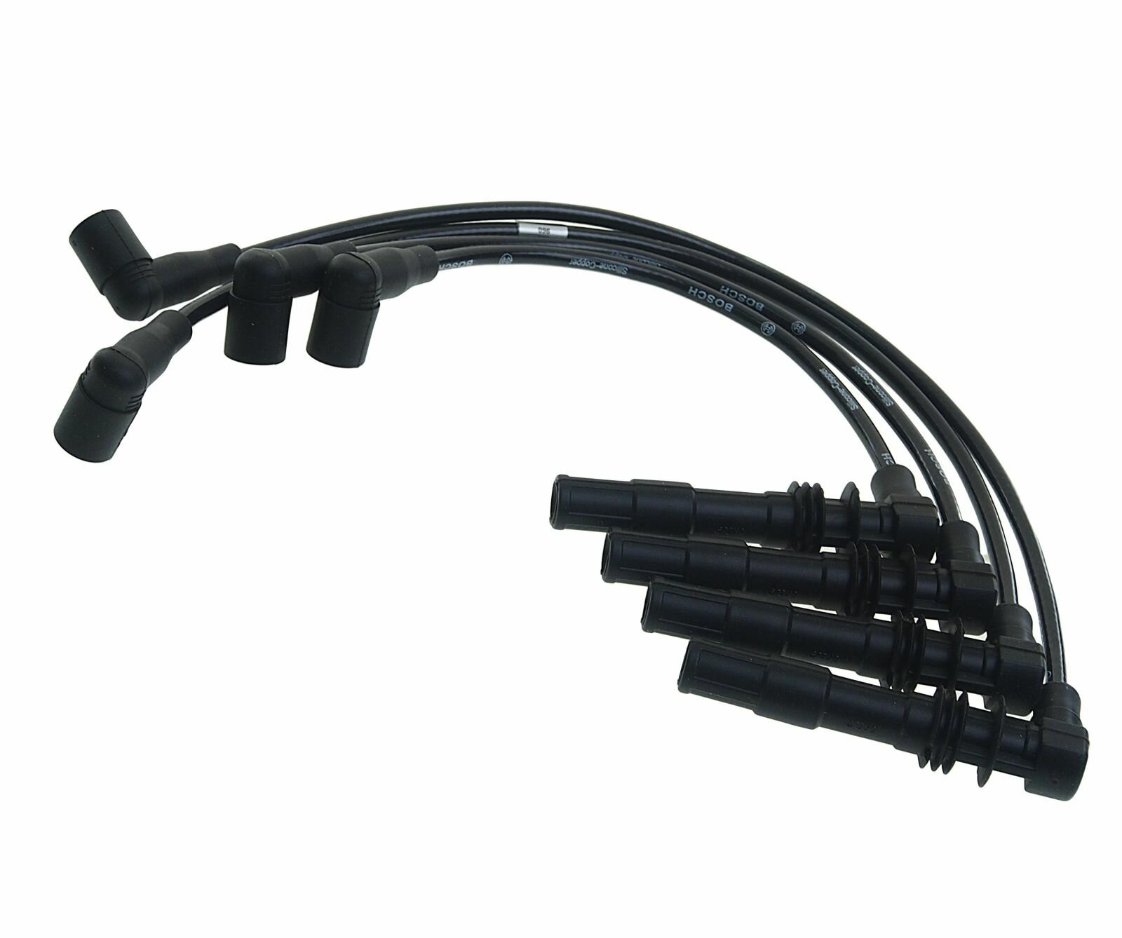 Провода высоковольтные Bosch 986356308, комплект, VW Golf IV, Bora, Lupo 1.4, 1.6 16V 97-, Skoda Fabia, Octavia 1.4 16V 99-08