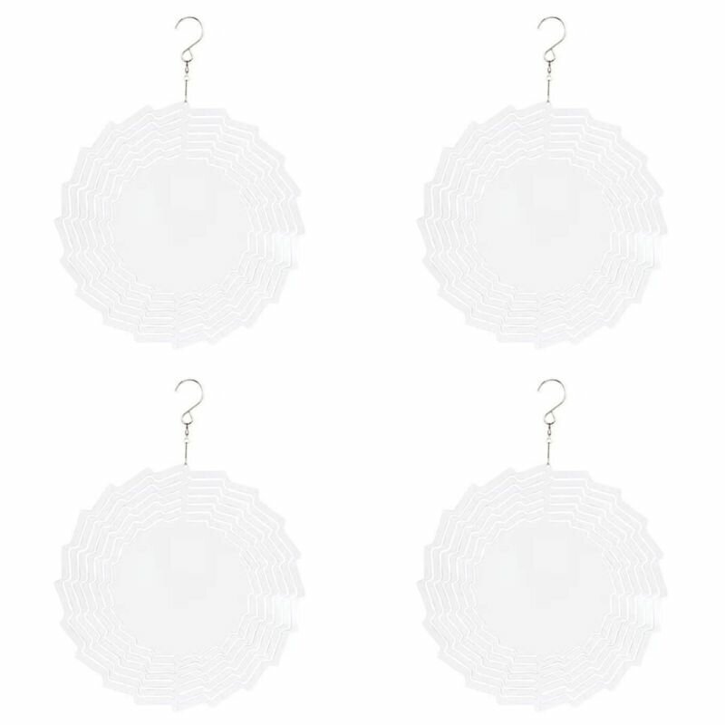 1 комплект из 4 декоративных подвесок-цветков с двухсторонними сублимационными колокольчиками