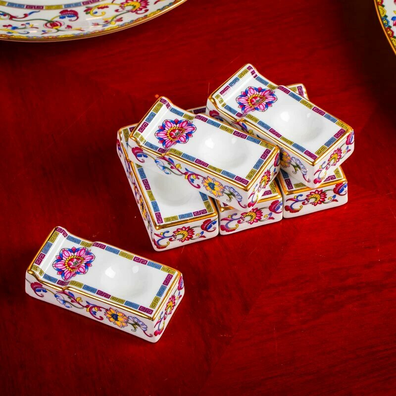 Керамическая миска для риса в дворцовом стиле из Цзиндэчжэня, набор из высококачественного костяного фарфора в