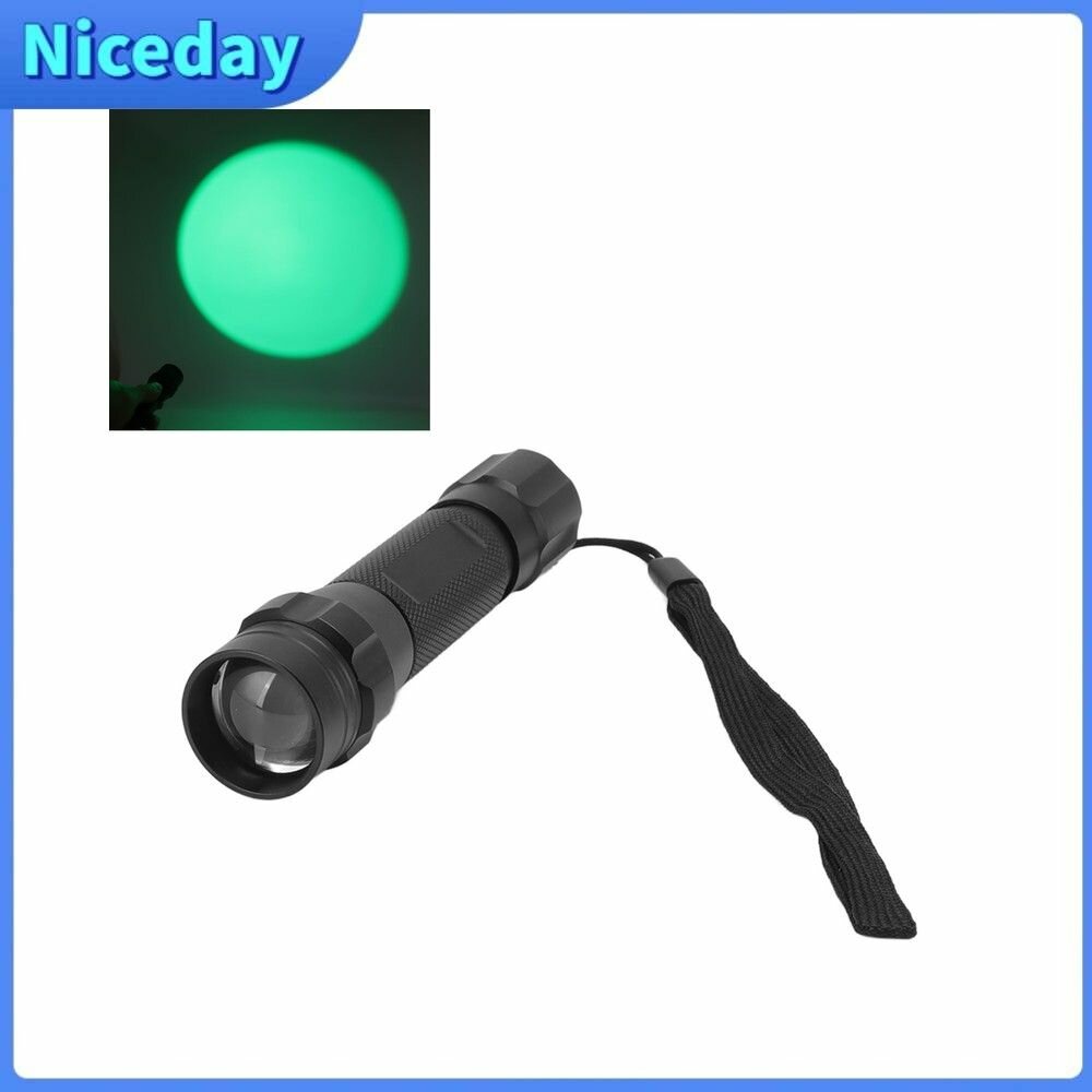 Фонарик LED, зеленый свет, однорежимный, для охоты, астрономии, кемпинга