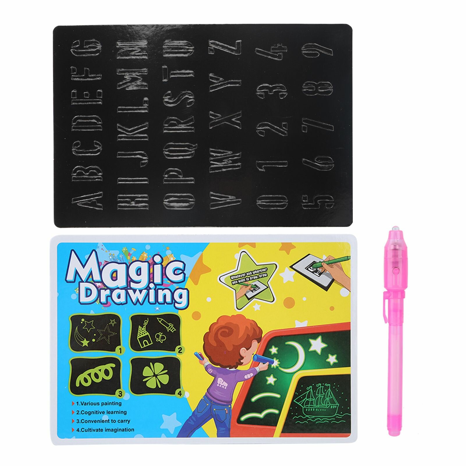 Светящаяся 3D-доска A5, флуоресцент, детская, жёлтая