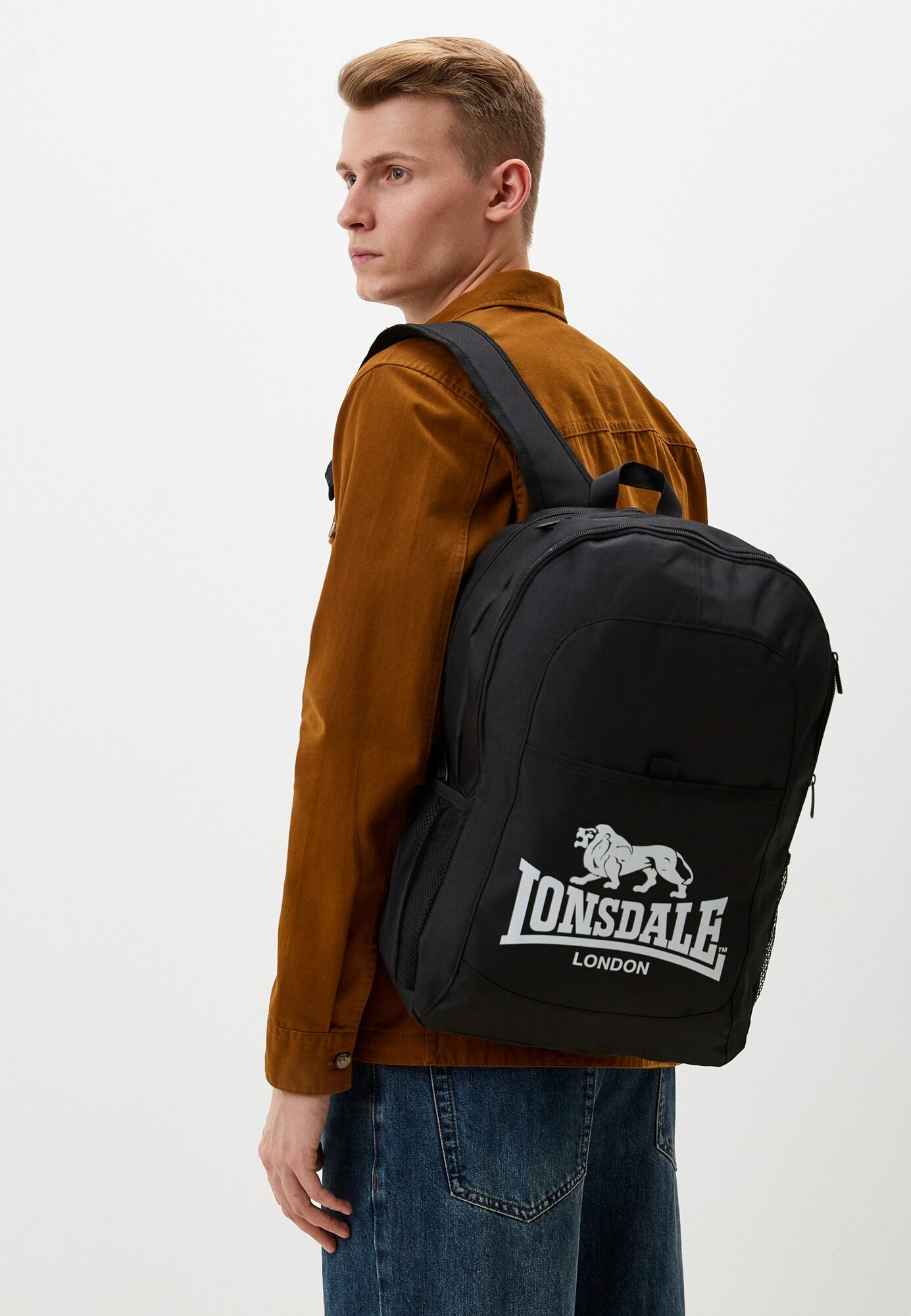 Рюкзак для мужчин и женщин LONSDALE POYNTON 117217-1500, черный, 19 литров