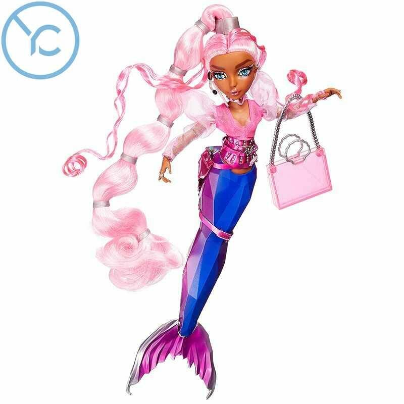 MGA Entertainment Mermaze Mermaidz Color Change / Стильная подвижная кукла-русалка, меняющая цвет, с детальными аксессуарами для детей от 5 лет и старше.