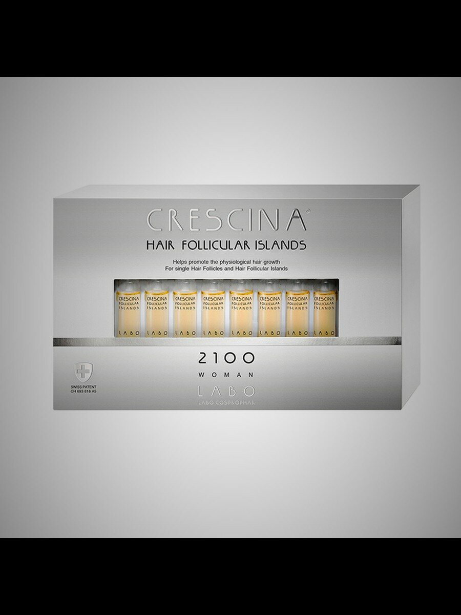 Crescina Hair Follicular Islands Complex 2100, Лосьон для стимуляции роста волос для женщин 2100 20 амп