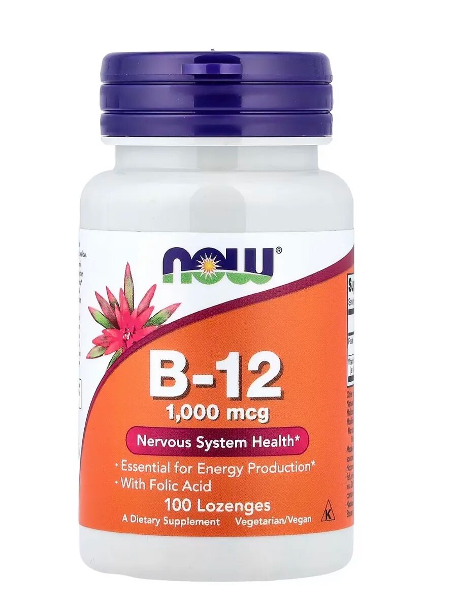 NOW Vitamin B-12 1000 mcg, 100 таб.