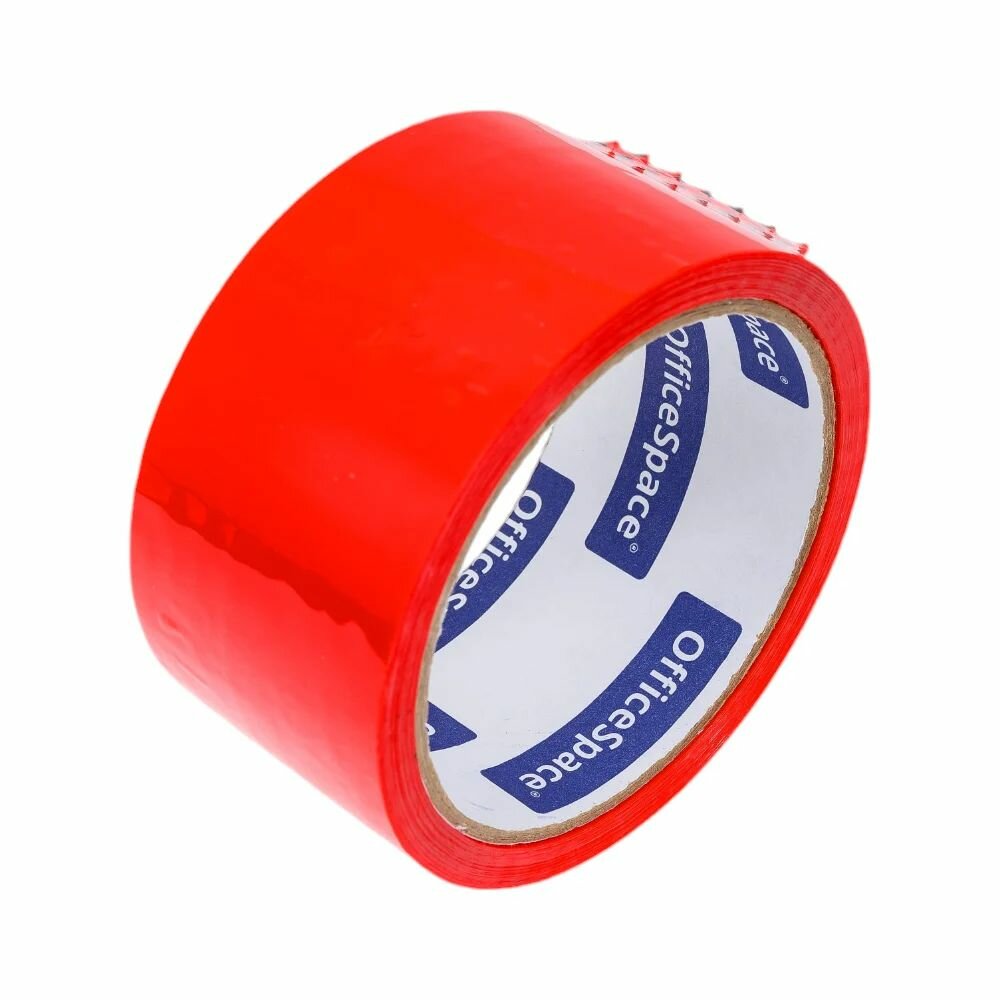 Упаковочная клейкая лента Office Space 48 мм х 40 м, 45 мкм, красная ШК КЛ_6288
