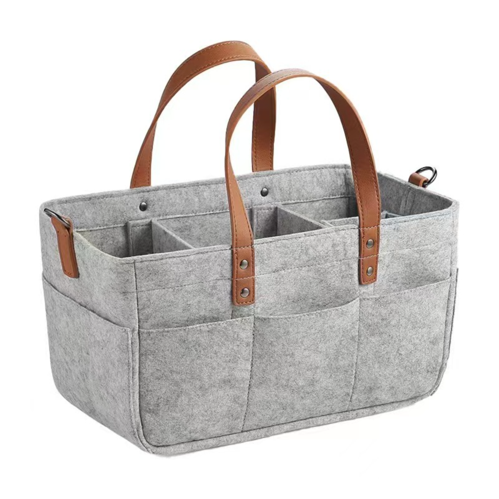 Многофункциональный фетовый сумка для хранения мамы, специально разработанная для хранения детских товаров, большая вместимость и портативная, многоразовая, темно-серый (маленький, 33*15*18CM, 13*6.3*7 дюймов)