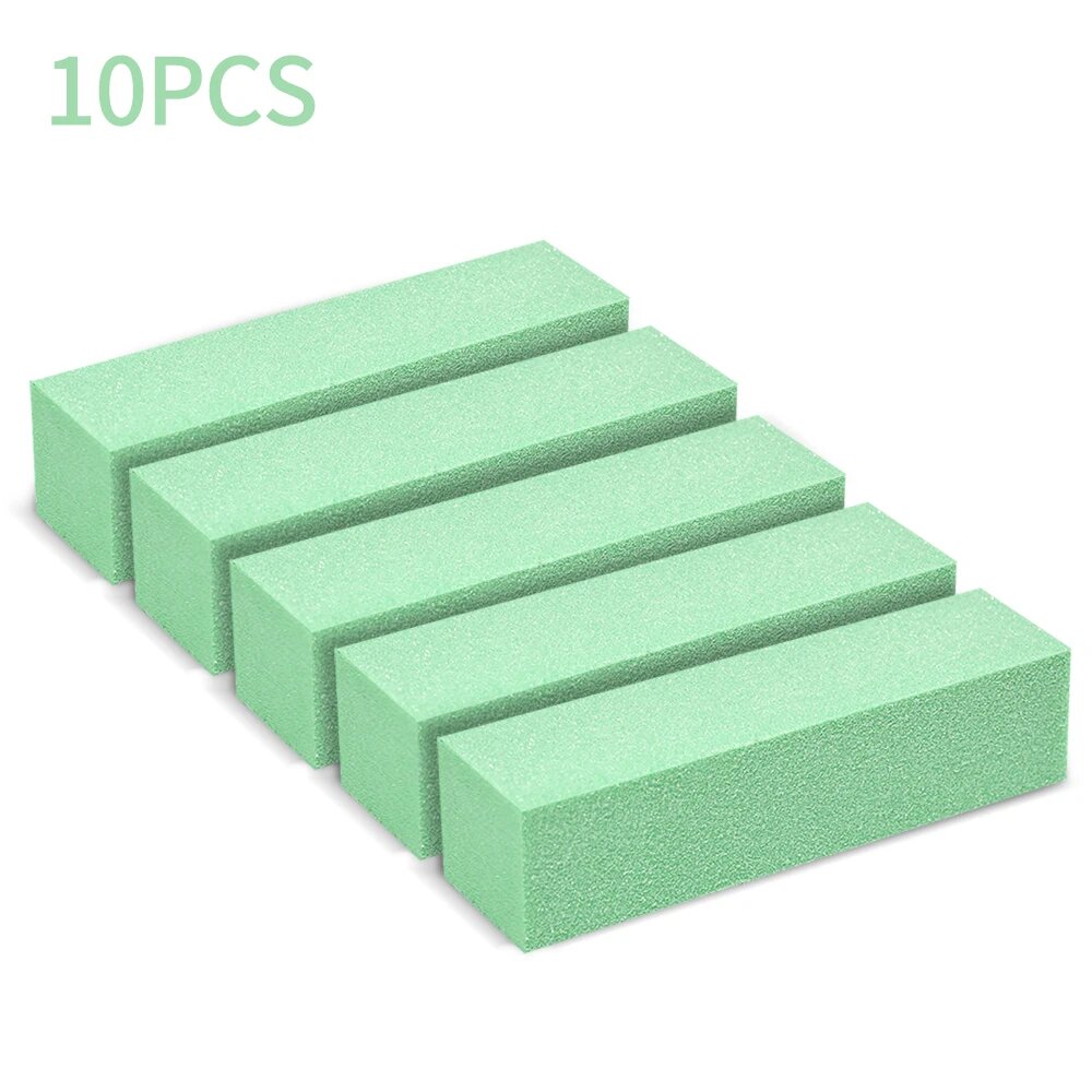 Бафы для маникюра и педикюра 10 шт. 10pcs Green