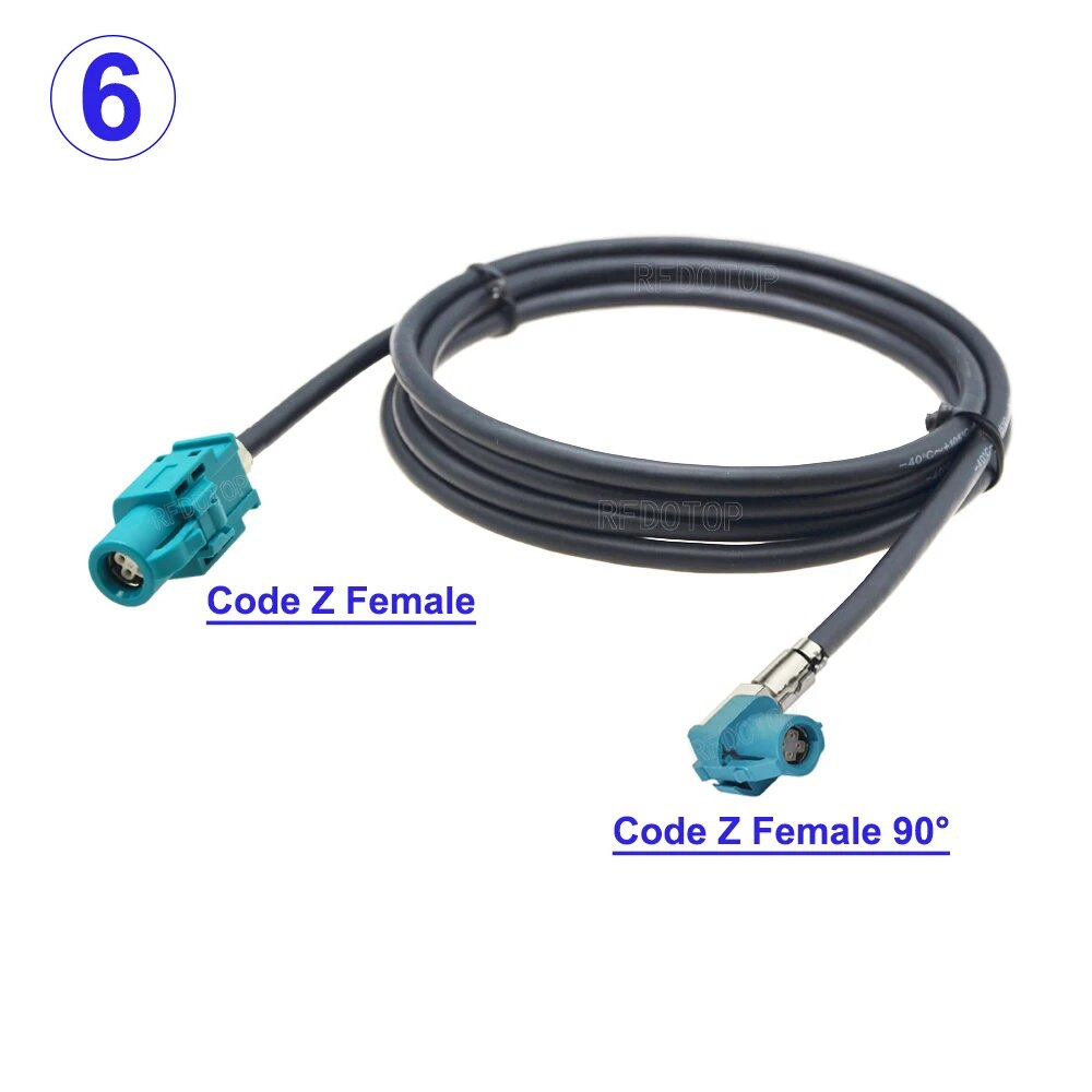 Кабель Code Z Female - Code Z Female 90°, 5M