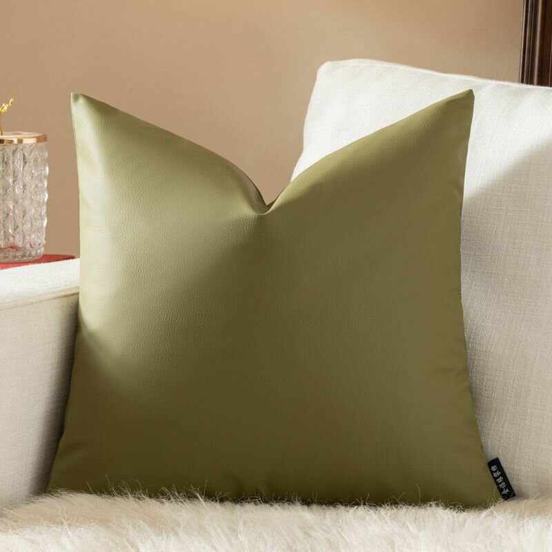 Подушка из кожи личи, высококачественная кожа, технология защиты от царапин кошек, экокожа, диван, гостиная, прикроватная подушка, наволочка, настраиваемая