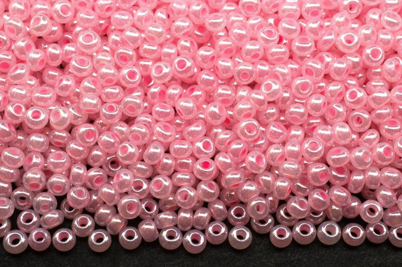 Бисер чешский PRECIOSA круглый 10/0 37173 розовый непрозрачный, 20 грамм