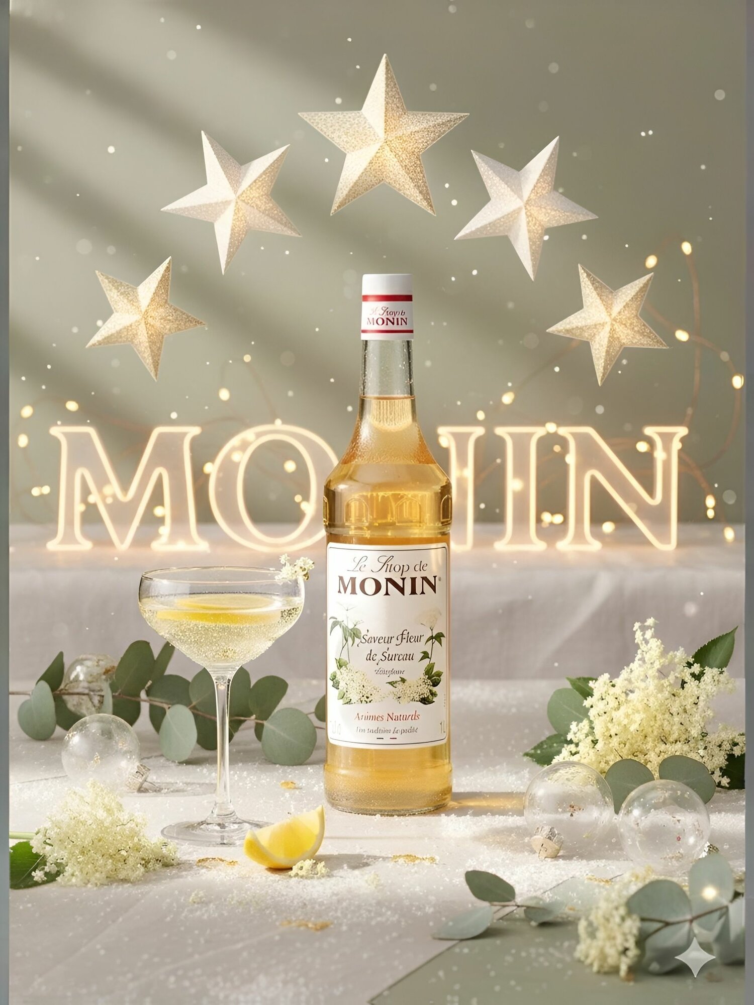 Сироп Monin Бузинный для коктейлей, чая и фруктовых миксов