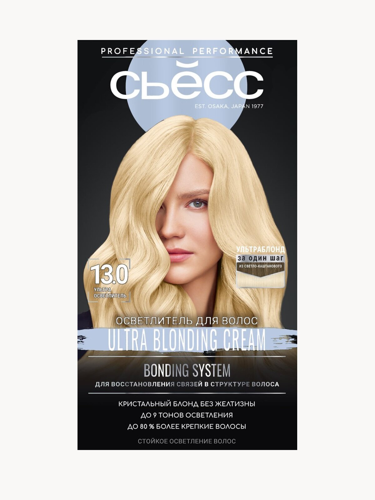 Сьёсс Стойкий осветлитель для волос, 13-0 Ультра осветлитель, профессиональная краска для волос, 115 мл