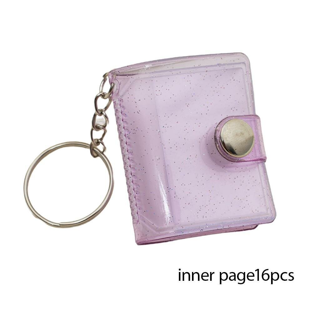 Новый мини-фотоальбом из PVC для ключей, с кармашками