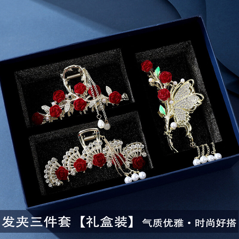 Заколки и аксессуары для волос, набор элитных заколок-крабов для укладки волос, большая заколка-краб для весны и лета, подарок на 520 для девушки.