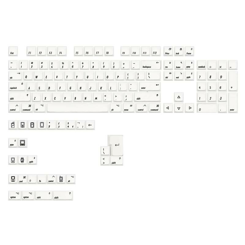 133-Клавишные MDA PBT Кейкапы для MAC, Английский