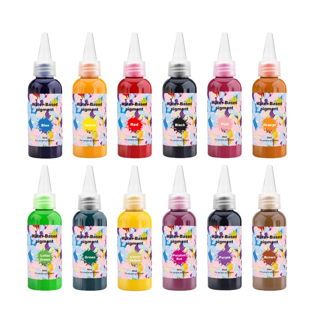 12 Цветов Высококонцентрированного Цементного Красителя На Водной Основе Для Поделок Ручной Работы Изготовления Ювелирных Изделий И Ночных Украшений