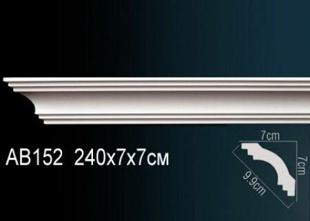 Карниз Потолочный для Ремонта Perfect AB152F Гибкий Д240xШ7xВ7 см /Перфект.
