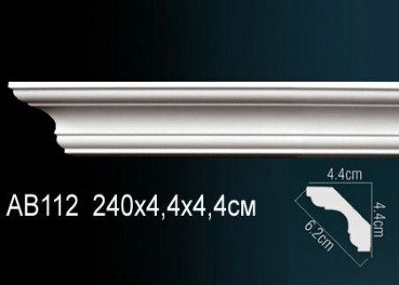 Карниз Потолочный для Ремонта Perfect AB112F Гибкий Д240xШ4.4xВ4.4 см /Перфект.