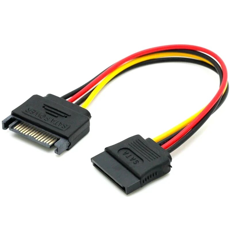 CableCC SATA удлинитель питания 15-контактный 90 градусов 1