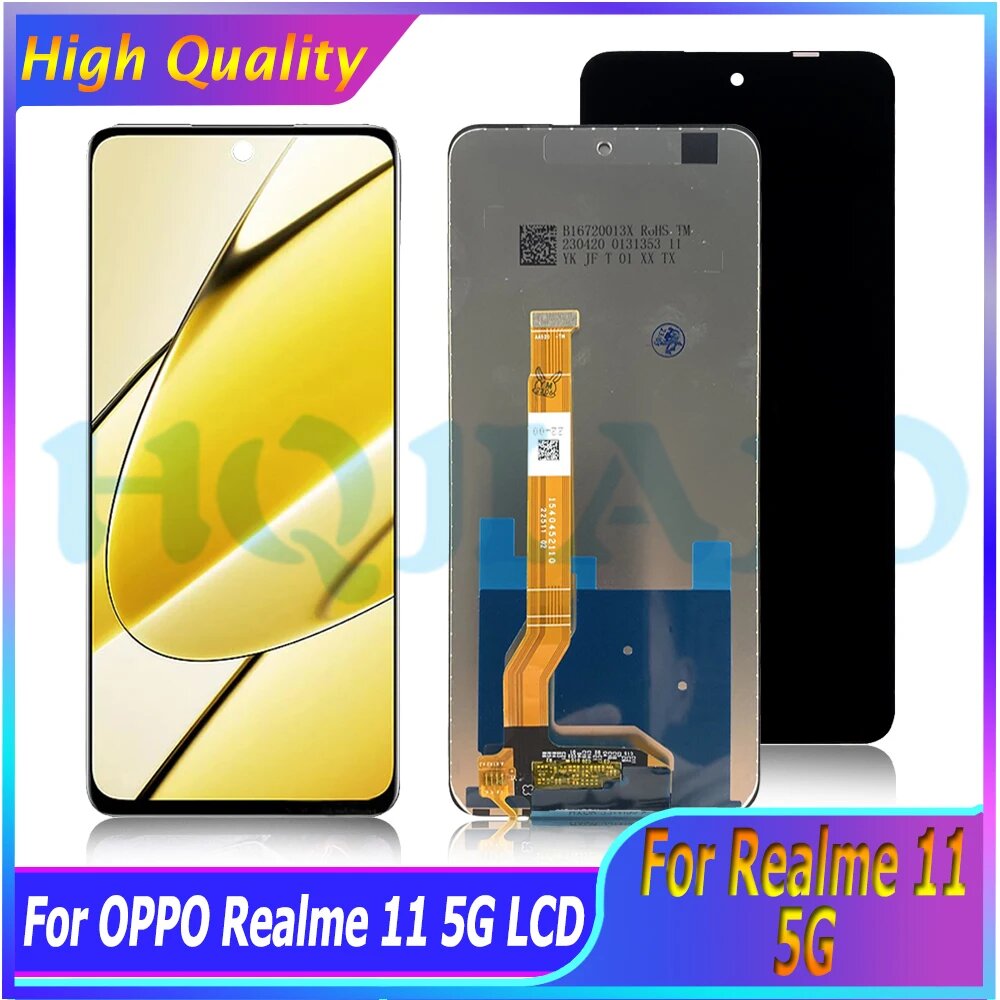 ЖК-экран 6,72 дюйма, высокое качество для Realme 11, Realme11, 5G, ЖК-дисплей, сенсорный экран, дигитайзер в сборе, замена