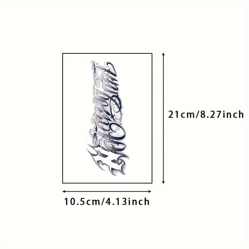 20262025 Новые кросс-бордерные дропшиппинг 6 больших травяных тату-наклеек, включая 1 элемент огненного пистолета 5