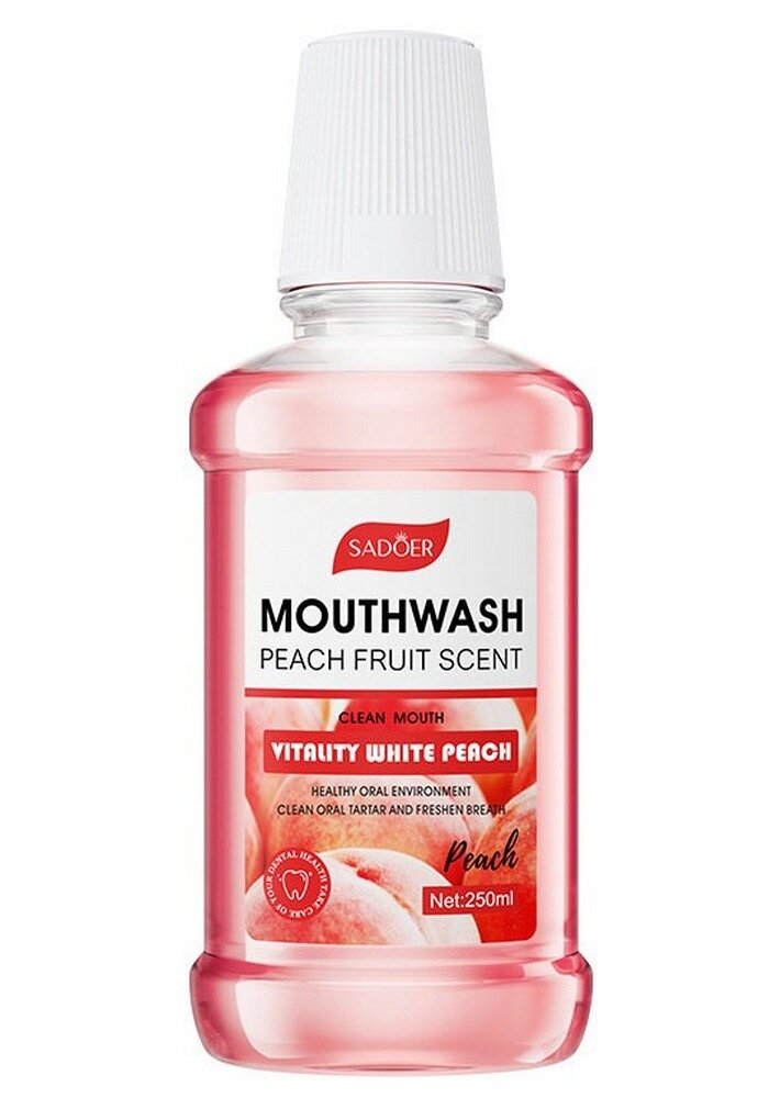 Sadoer Mouthwash - Peach Fruit Scent Ополаскиватель для полости рта "персик" 250 мл.