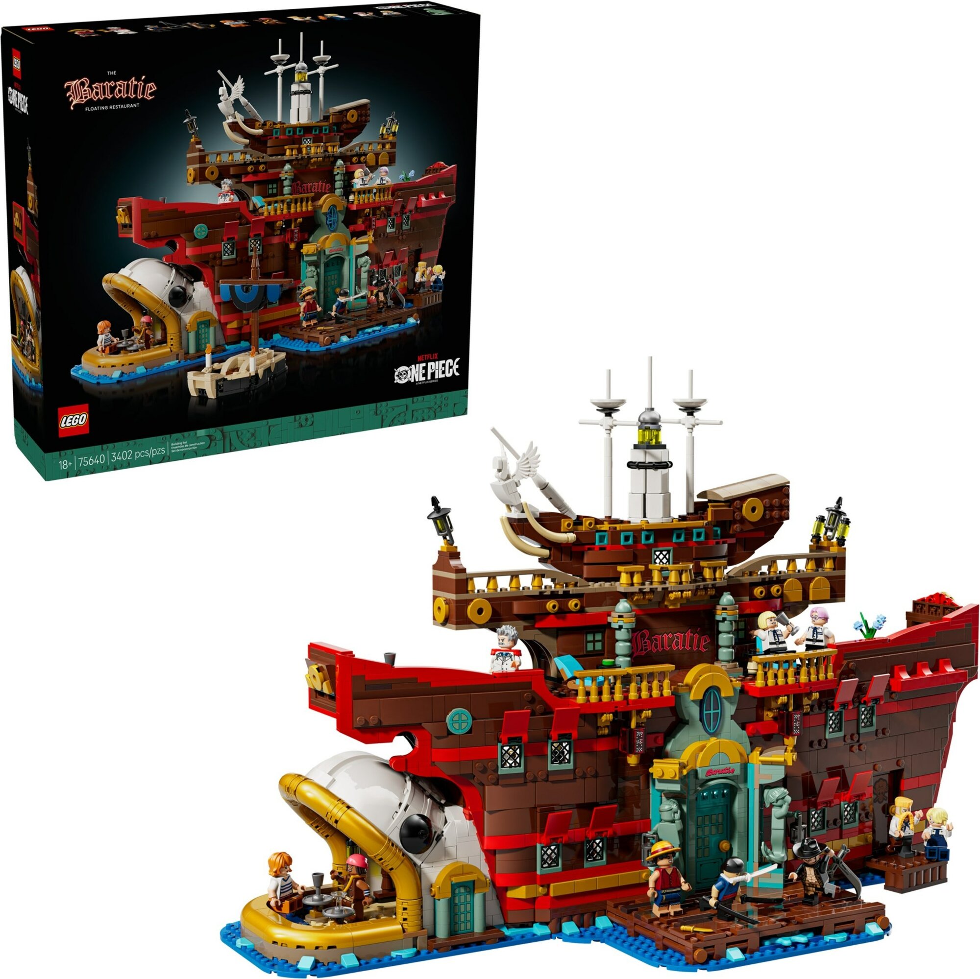 Конструктор LEGO One Piece 75640 Плавучий ресторан «Барати», 3402 дет.