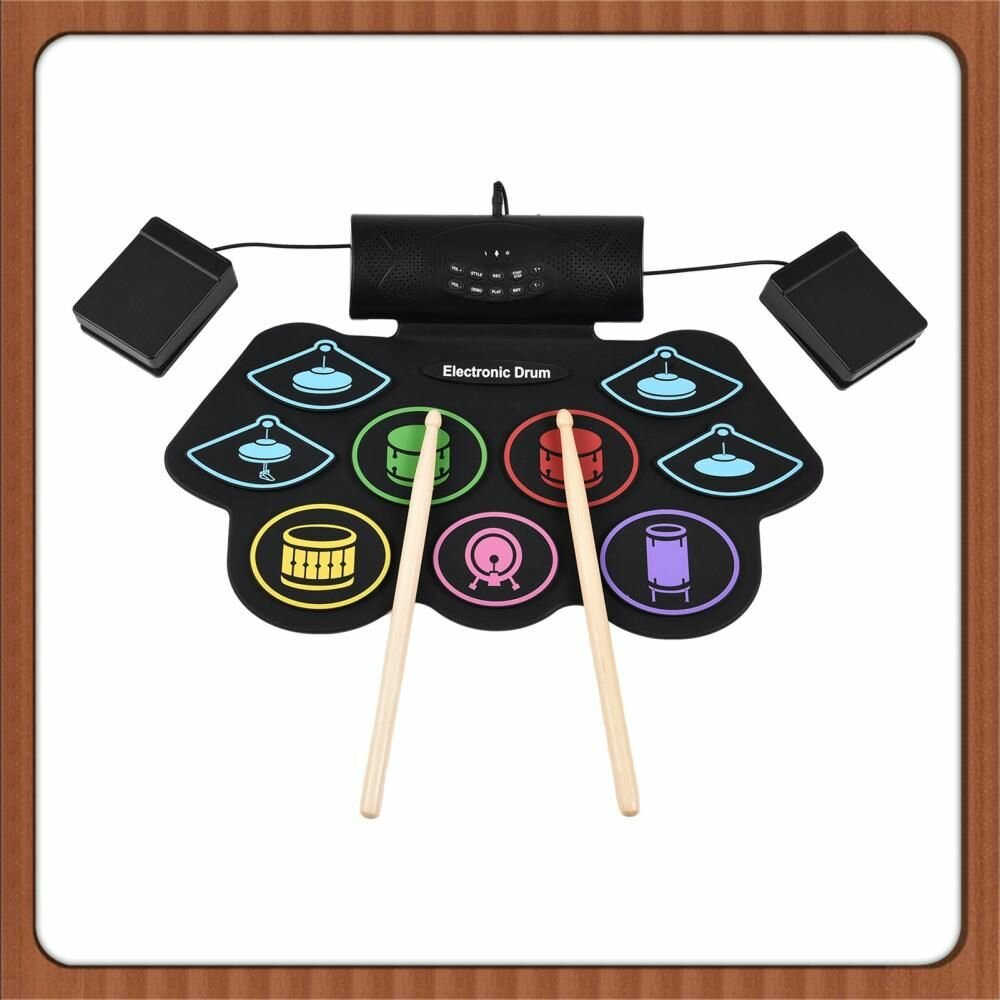 Компактная ударная установка, поддержка Bluetooth и MIDI, для музыкантов и любителей