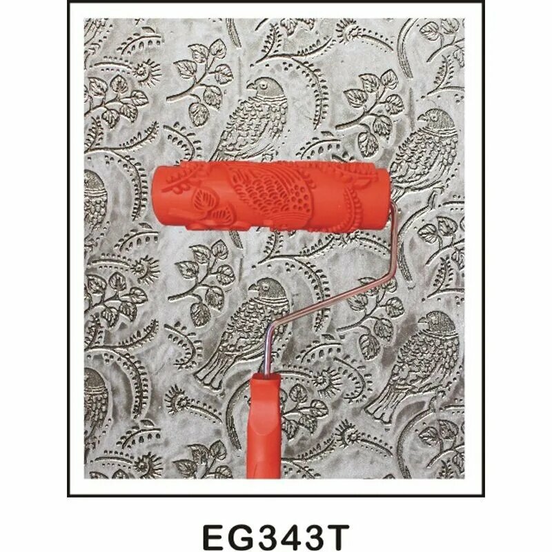 KNOW EASY-7-дюймовый тисненый валик для рисования, текстура стены, трафарет, кисть, узор, декор 343T