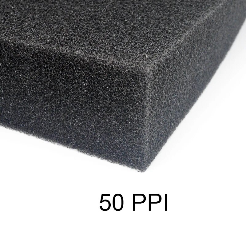 TUNFAN Биохимическая губка для аквариума черная 50x12x2cm, 50 PPI
