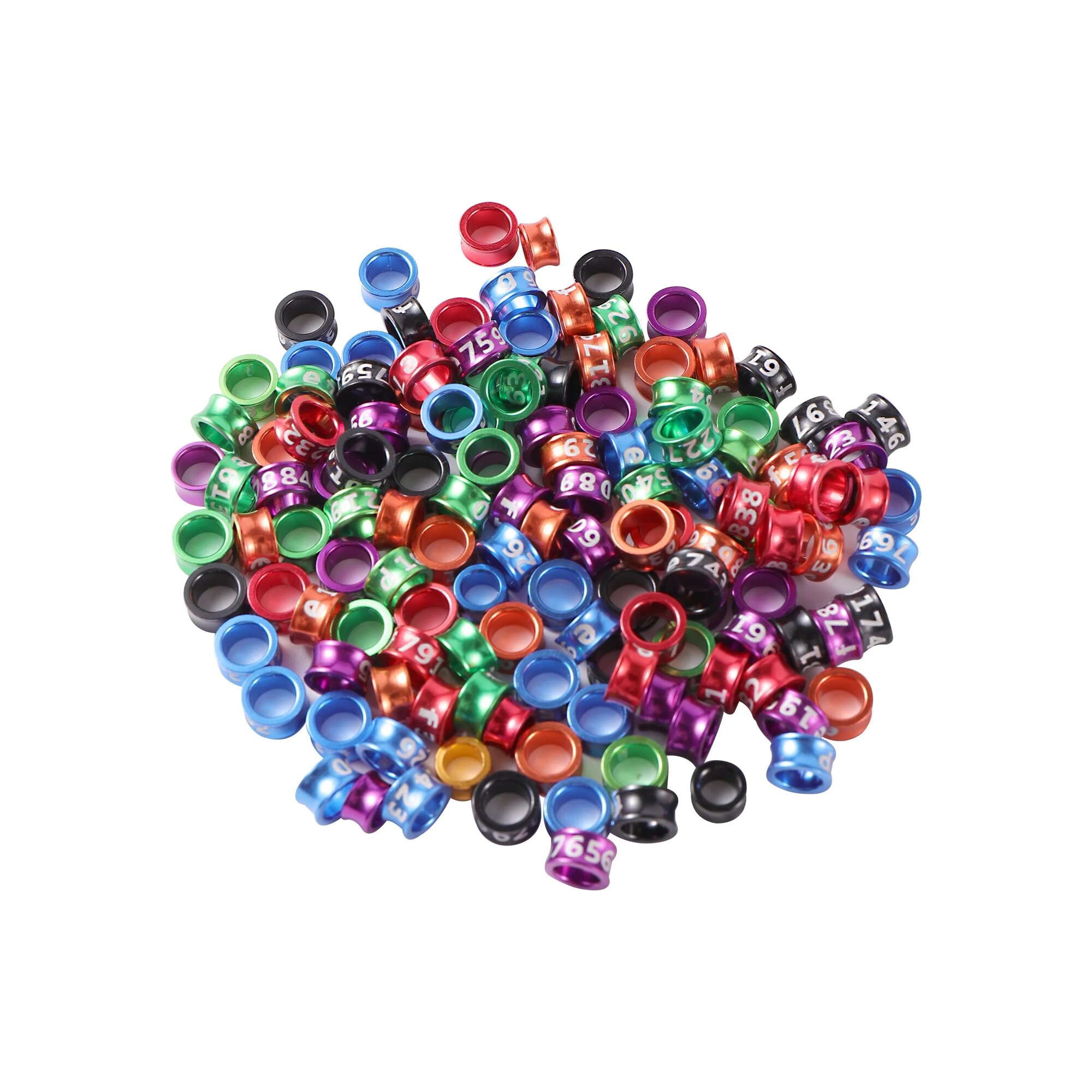 Кольца для птиц Talk-Satisfied, алюминий, 50 шт Inner diameter 4mm