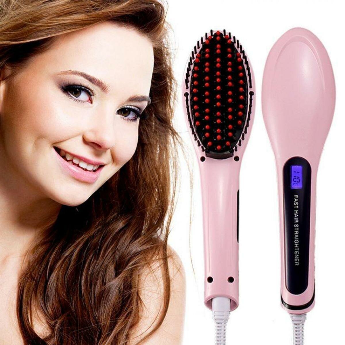 Расческа-выпрямитель для волос Fast Hair Straighter Brush для женщин