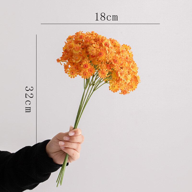 Искусственные цветы Шумен Маленькая Ромашка Букет из сухих цветов Композиция для гостиной Настольная цветочная композиция Набор ваз из шелковых цветов Высококачественный вид