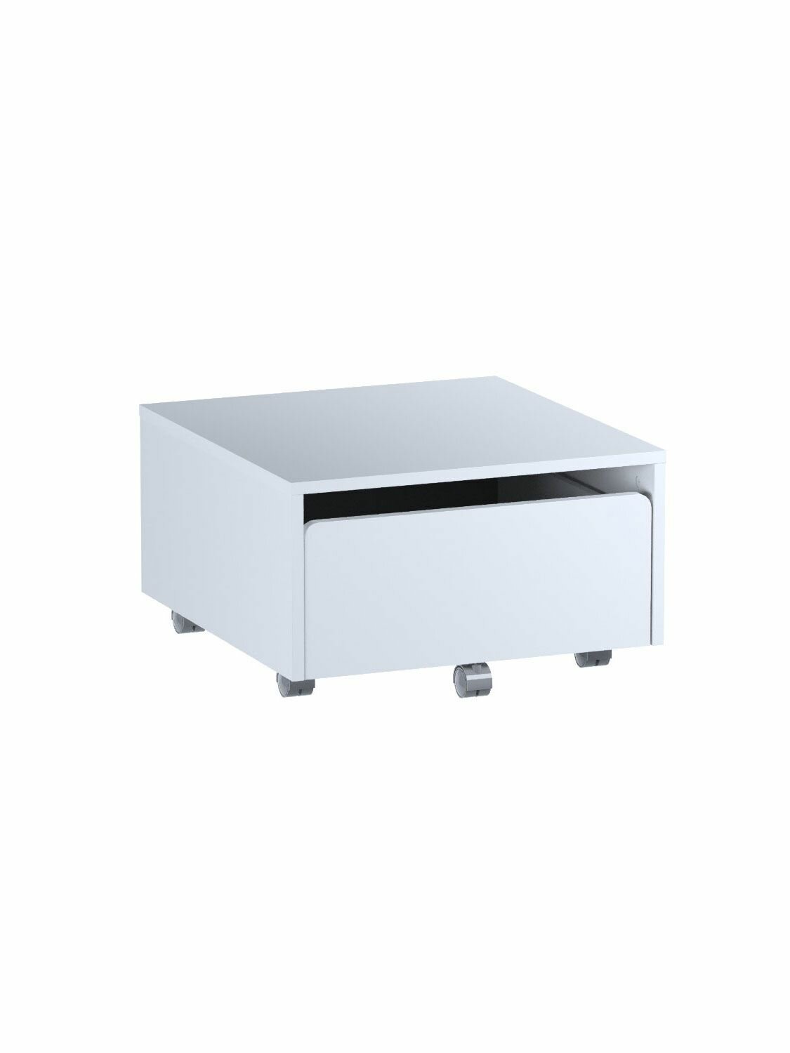 Выкатная тумба Пикси с ящиком, 52х55х31 см, Робкий подснежник