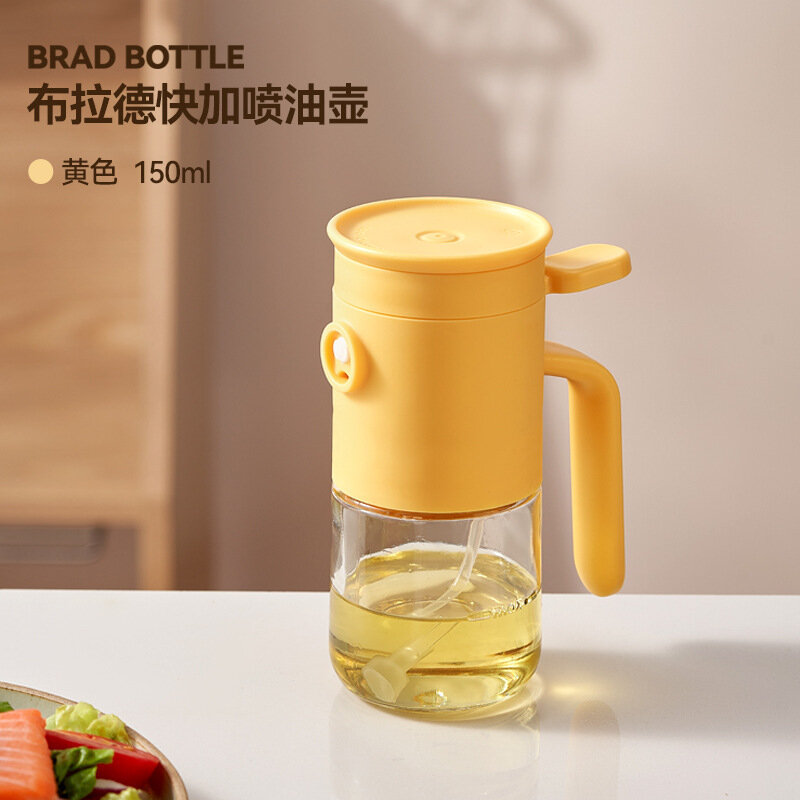 Новая модель распылителя и атомайзера 2-в-1, стеклянная бутылка для масла, кухонная домашняя бутылка для приправ, непротекающая масленка, атомайзер для масла