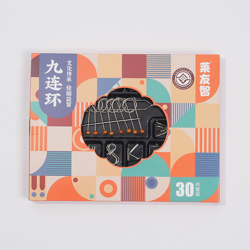 Интеллектуальный замок Luban, 30 штук/40 штук, металлическая головоломка для сборки, образовательная игра на мышление, девятизвенный пазл