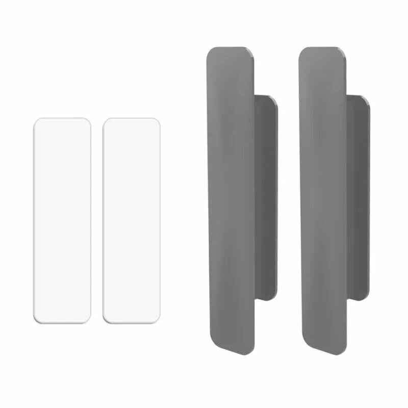 1 комплект из 2-х самоклеящихся ручек для дверей шкафов без перфорации 2, светло-серые