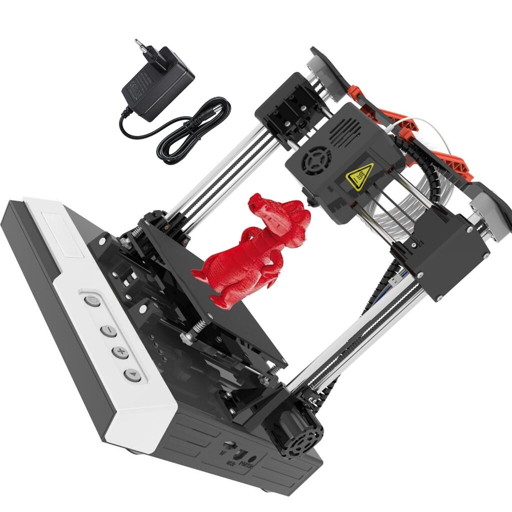 Компактный 3D-принтер, простая Настройка и высокодетализированная Печать для домашнего использования, Размер сборки 100x100x100 мм, 220 В, Европейский Черный