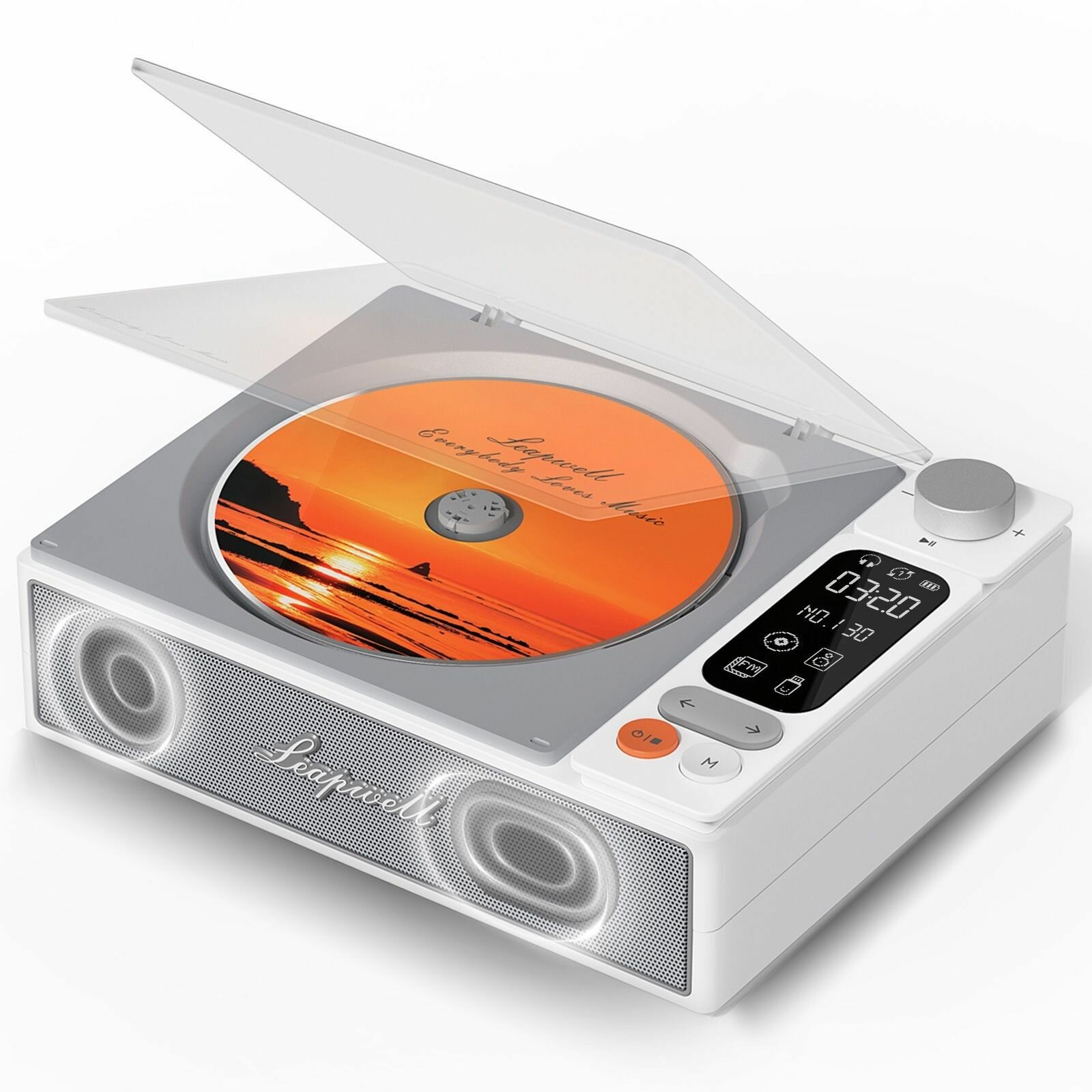 CD-плеер С динамиком Bluetooth, функцией FM - приёма, батареей для наружного использования