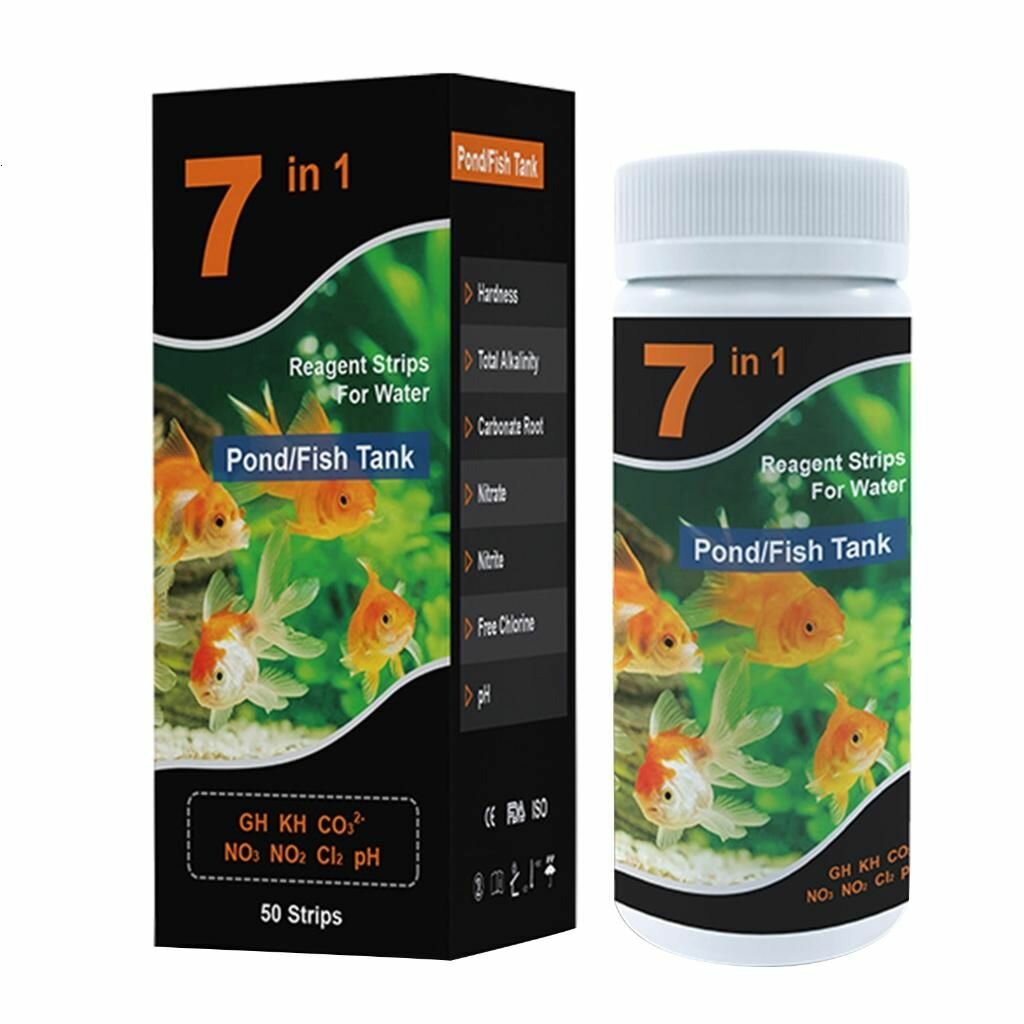 Тест-полоски для аквариума 7 в 1, 50 штук