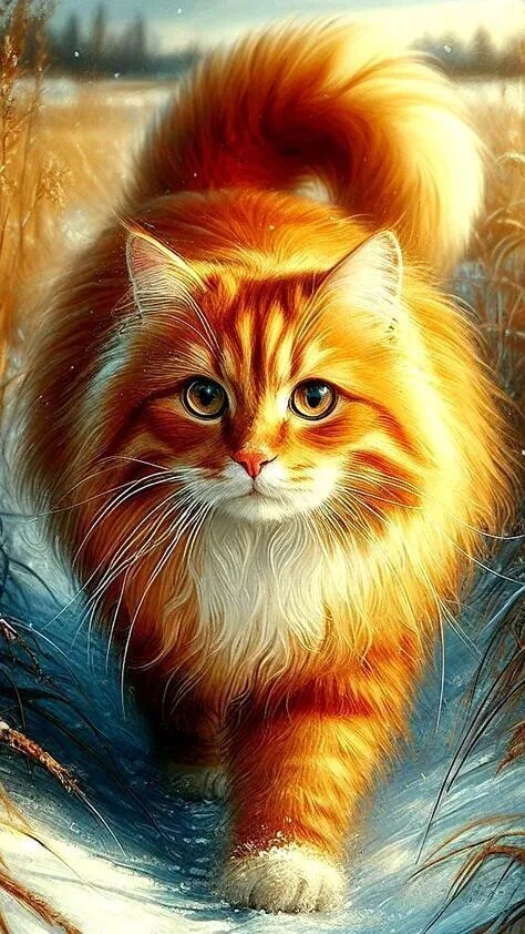 Алмазная Мозаика "Мейн-кун" 40x50 См Алмазная Вышивка / Картина Стразами Подарков / Украшения