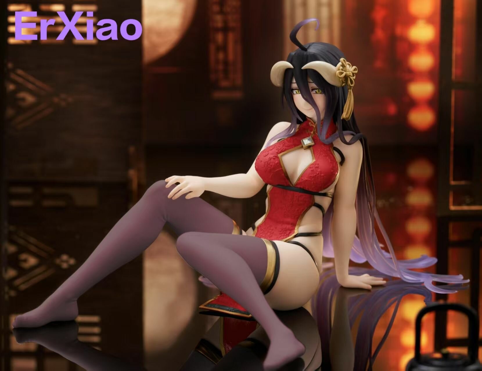 Фигурка TAiTO Desktop Cute Figure , OVERLORD , Альбедо / Albedo Cheongsam Ver. Renewal 13cm