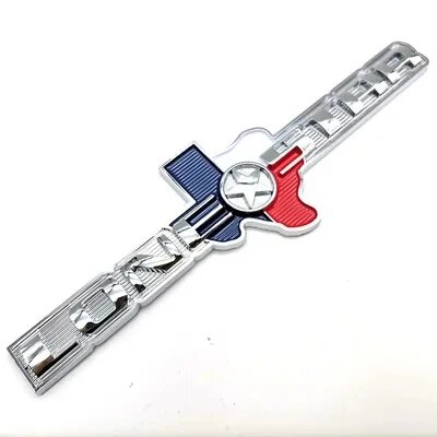 Наклейка на авто Texas Star, серебристая, long style