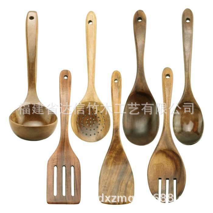 10-предметный набор, 5-предметный набор, деревянная ложка, лопатка, суповая ложка, деревянная лопатка, кухонные инструменты, набор кухонной утвари, ведро для хранения