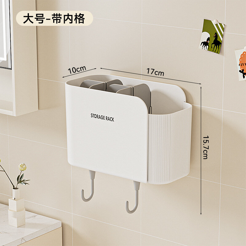 Трубка для хранения расчески, настенная полка для ванной, держатель для зубной щетки и пасты, магический инструмент для расчески, не требует сверления