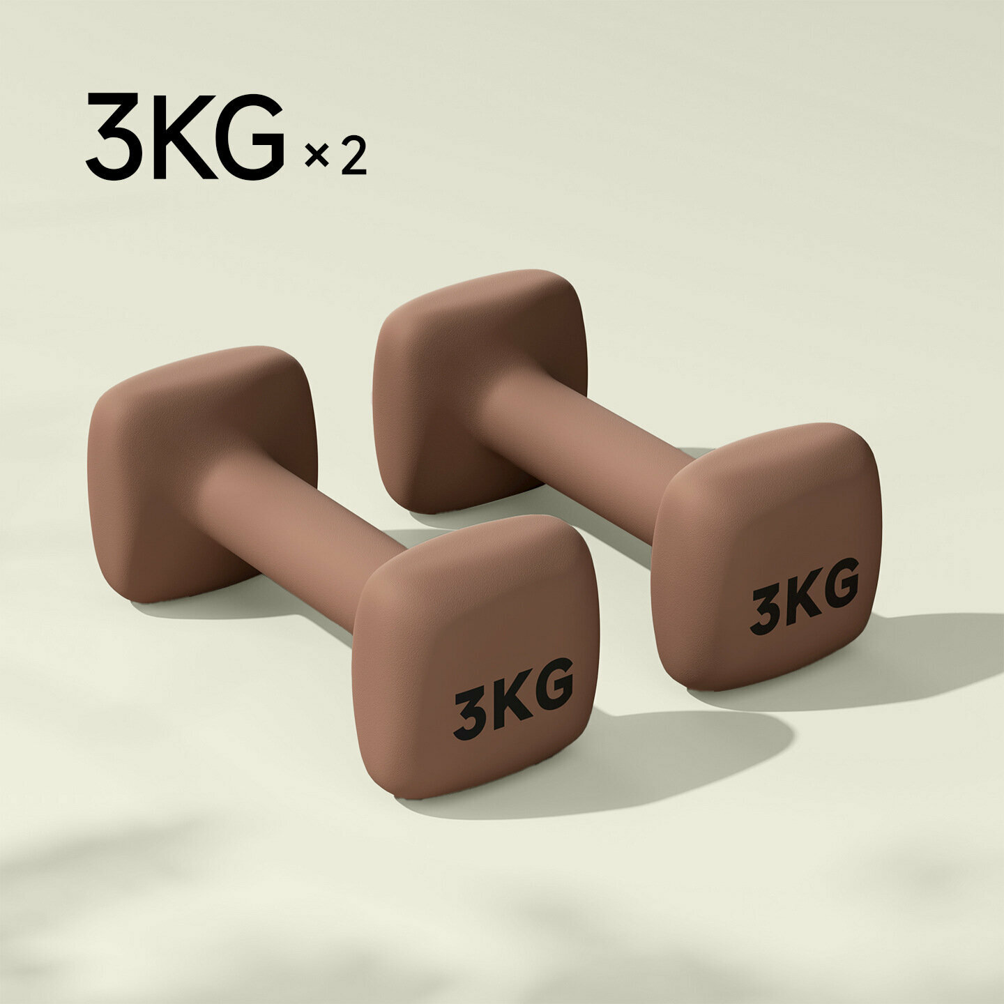 Квадратные гантели для фитнеса, домашнего использования, 1 кг, 2 кг, 3 кг, пара, чугунное фитнес-оборудование, упражнения в помещении и на улице, пластиковые покрытые гантели